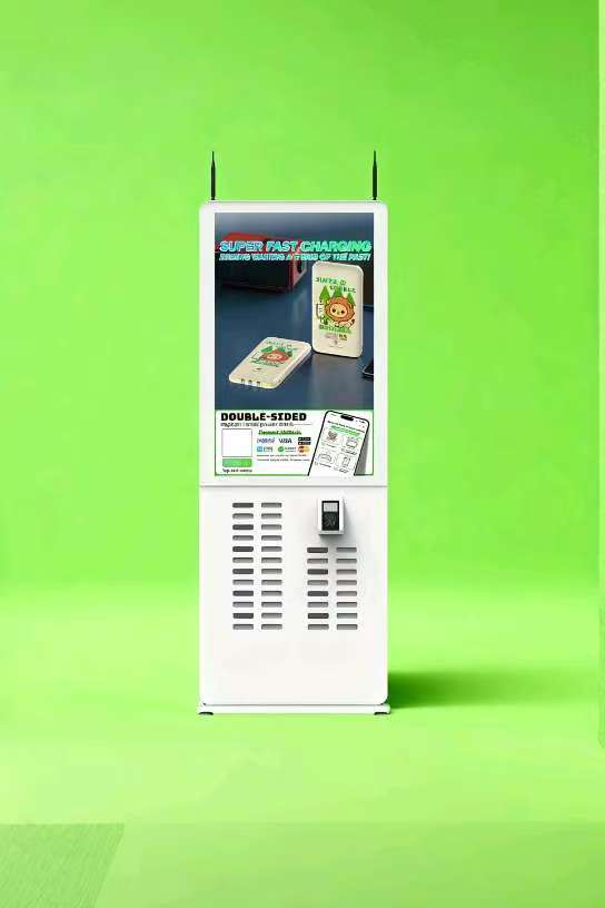 32 slots shared power bank station with Screen and NFC